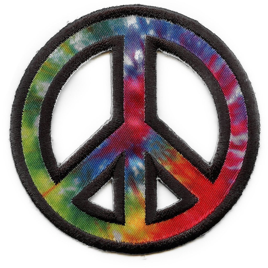 Tie Dye Peace Sign Patch Embroidered Applique Iron on BF3 - Etsy