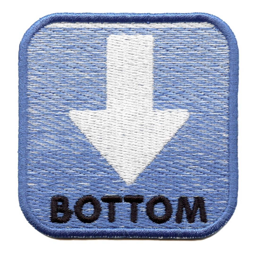 Bottom Arrow Tag Emoticon Icon Patch Pride Role Preference Embroidered ...