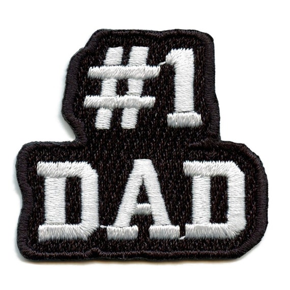 Number 1 Dad Hat Patch Proud Parent Embroidered Iron on CC6 | Etsy