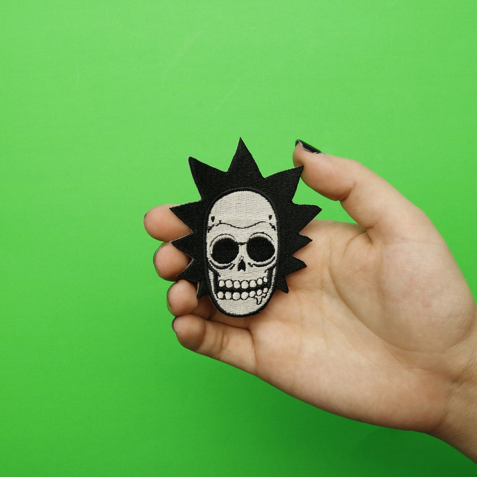 Officially Licensed Rick and Morty Skull of Rick Patch Cartoon - Etsy