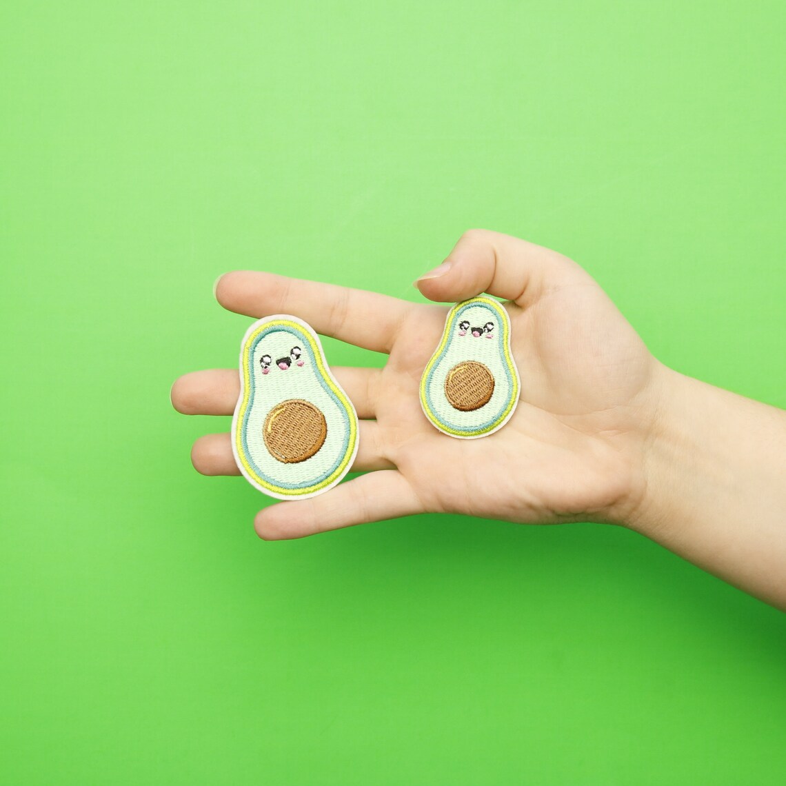 Kawaii Avocado Patch Happy Fruit Embroidered Iron on (2pc) AD6 - Etsy