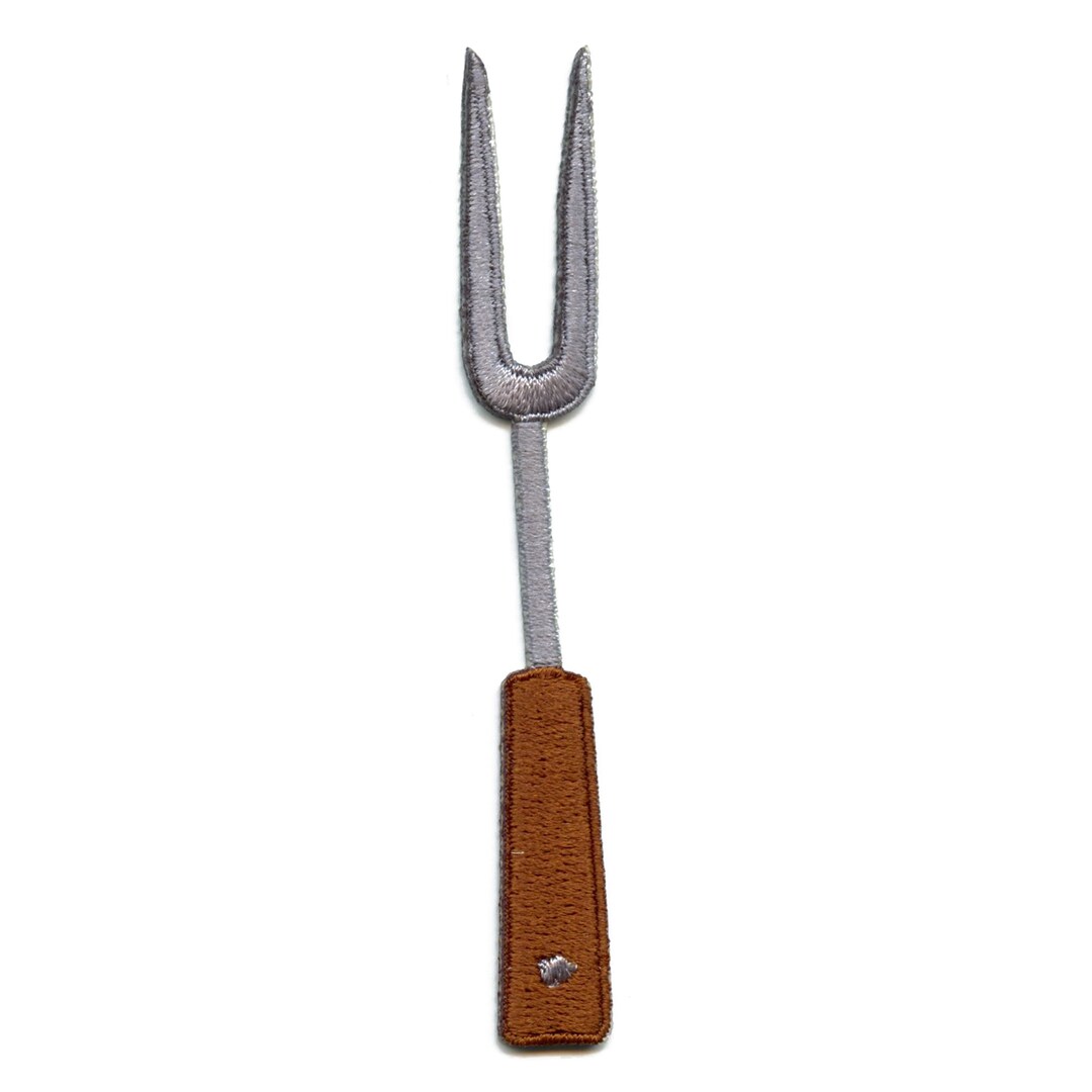 Pit Fork BBQ Utensil Patch Emoticon Icon Embroidered Iron on AE6 - Etsy