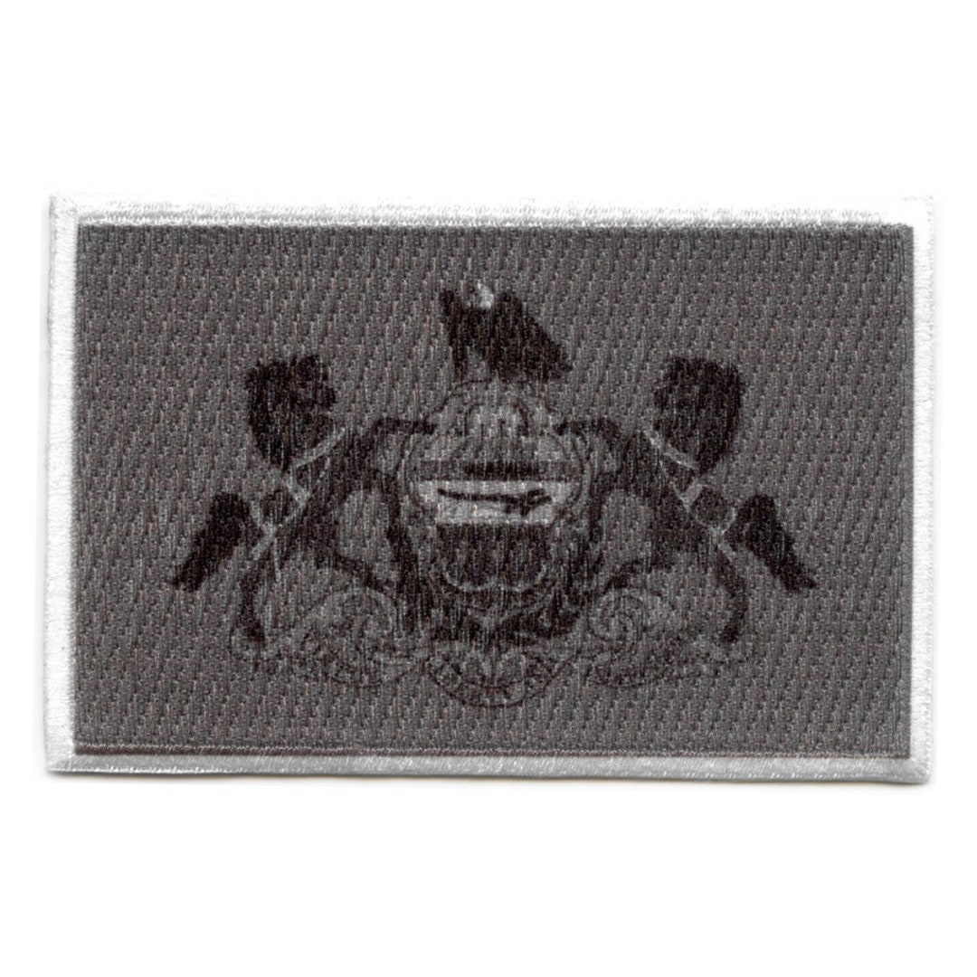 Pennsylvania Patch State Flag Grayscale Embroidered Iron on AG7 - Etsy