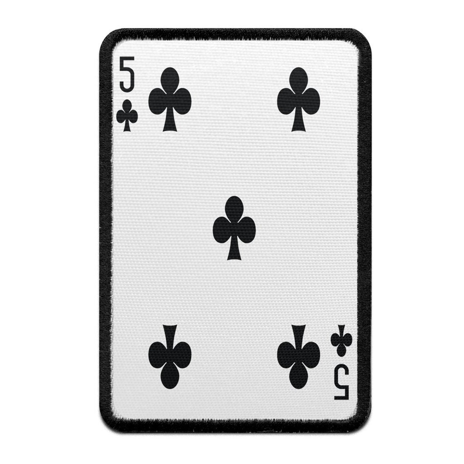 Five of Clubs Playing Card Foto Patch Gamble Embroidered Iron on AA5 - Etsy
