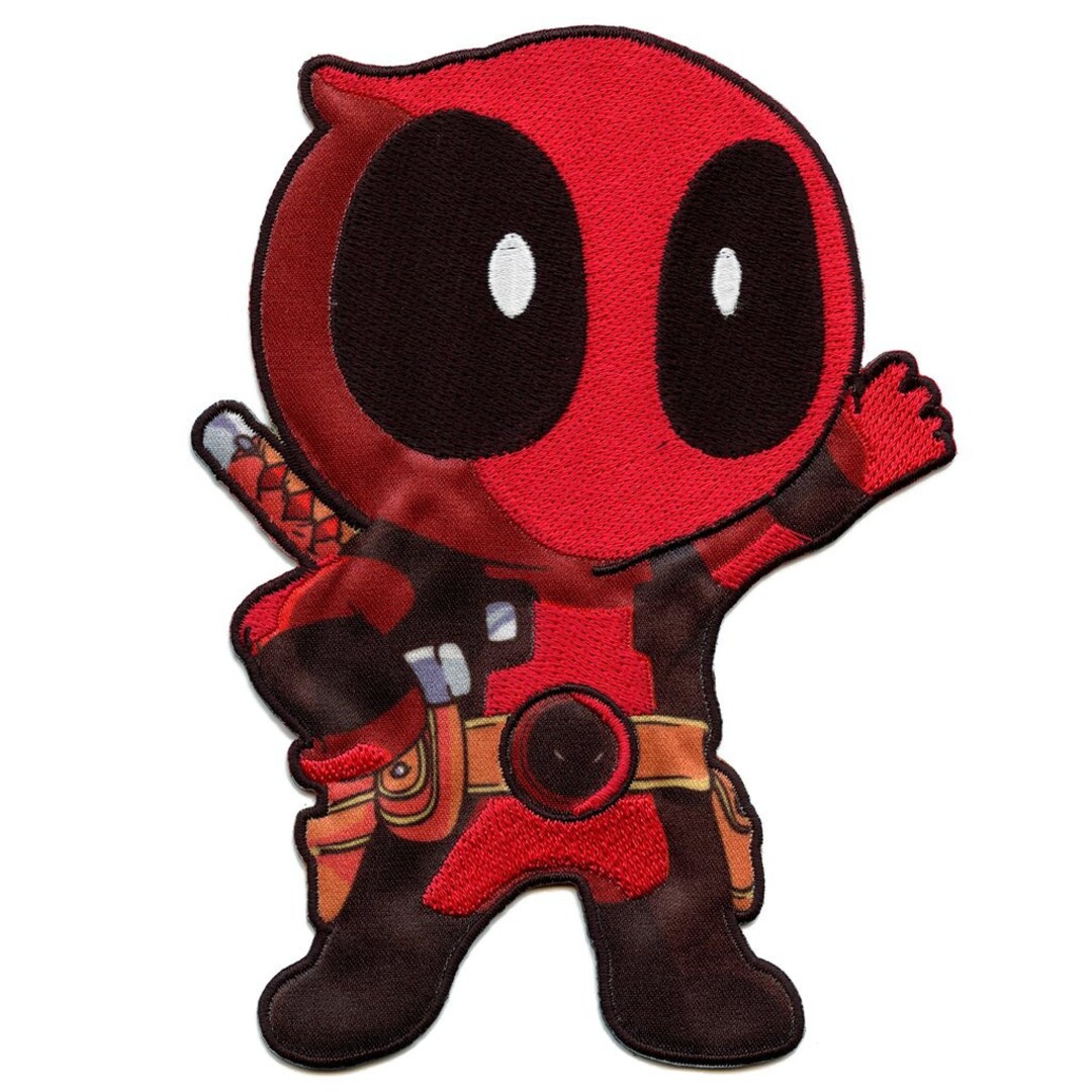Marvel Animated Deadpool Patch Character Embroidered Iron on Applique ...