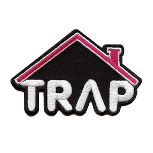Neon Trap House Patch Popular Pink Script Embroidered Iron on EB1 - Etsy
