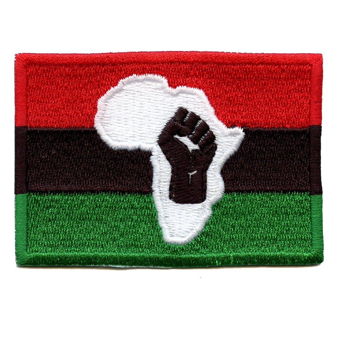 Pan African Flag Fist Patch Africa Movement Embroidered Iron on BE4 - Etsy