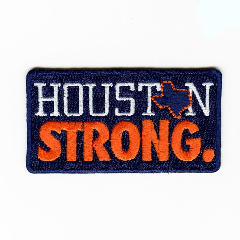 Houston Texas Strong Patch Name Tag Badge Iron on Embroidered | Etsy