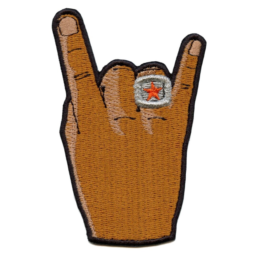 Houston Patch H-Town Hand With Star Ring Dark Skin Embroidered Iron On ...