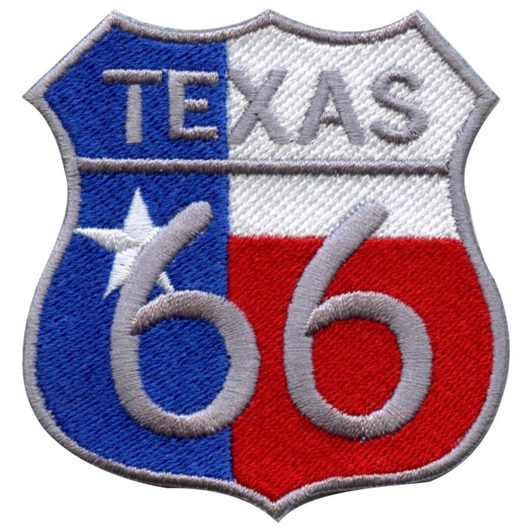 Texas Flag Route 66 Patch Freeway Sign Embroidered Iron on BF8 - Etsy