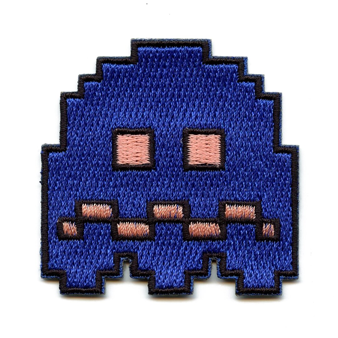 PAC-MAN Classic Ghost Patch Retro Arcade Gaming Embroidered Iron on AD7 ...