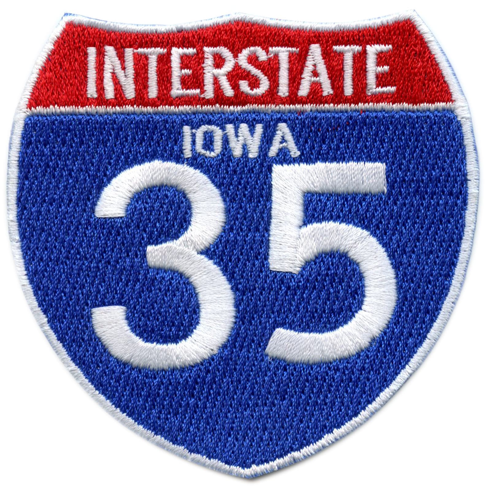 Iowa Interstate 35 Patch Freeway I-35 Sign Logo Iron On | Etsy