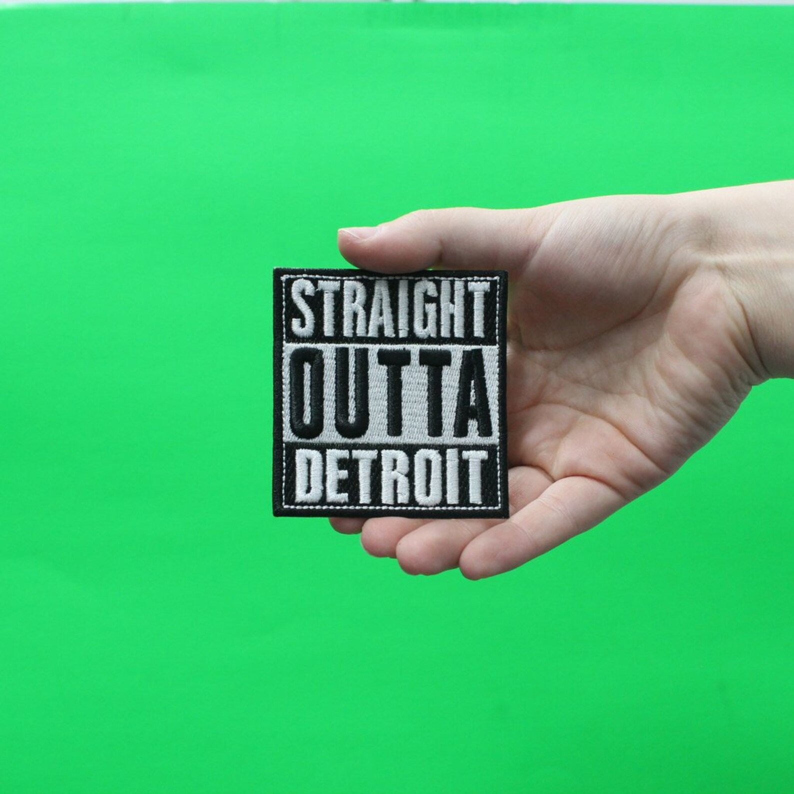 Straight Outta Detroit Patch Michigan City Embroidered Iron On | Etsy
