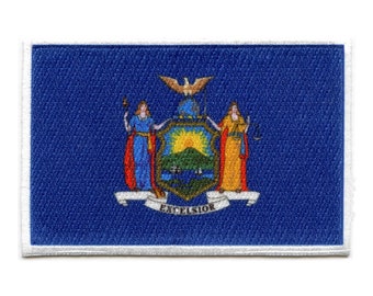 State Flag Shield New York Patch Badge Travel USA Embroidered Iron on ...