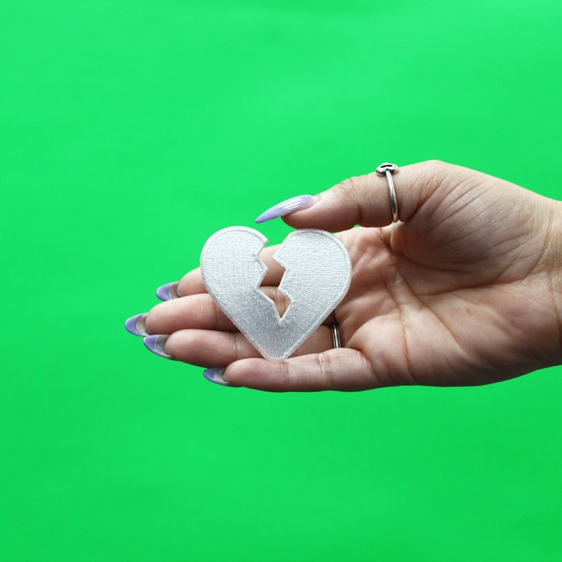 Small Broken Heart Patch Love Embroidered Iron on AF7 - Etsy