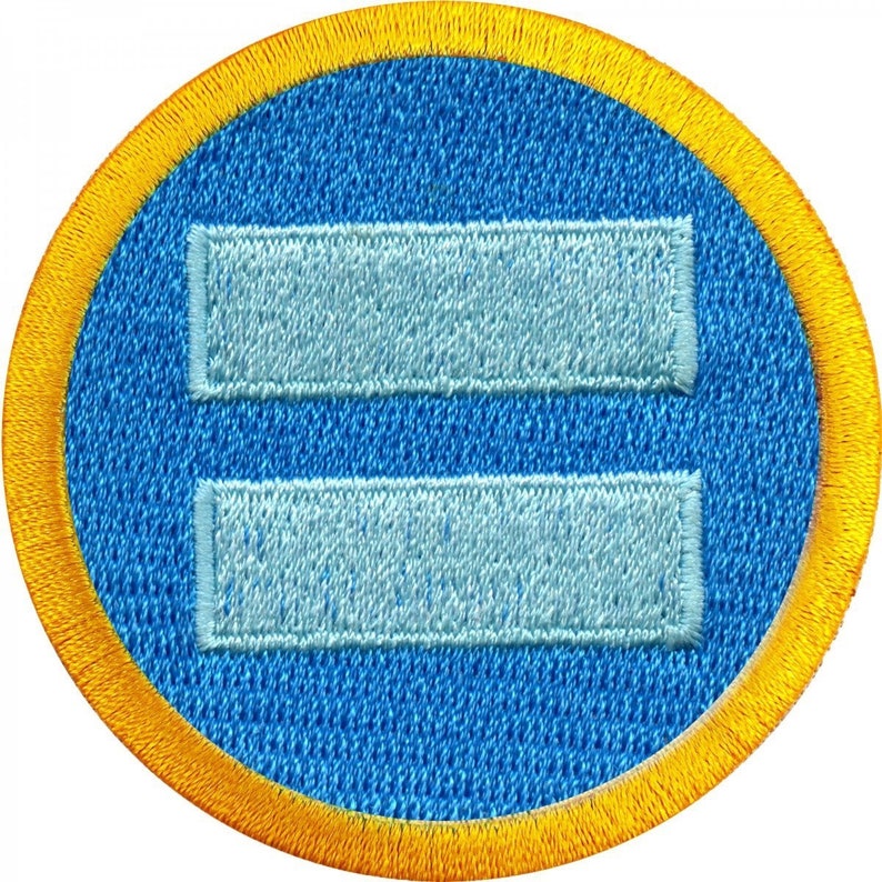 Equality Badge Patch Equal Math Wilderness Scout Sash Iron on ...