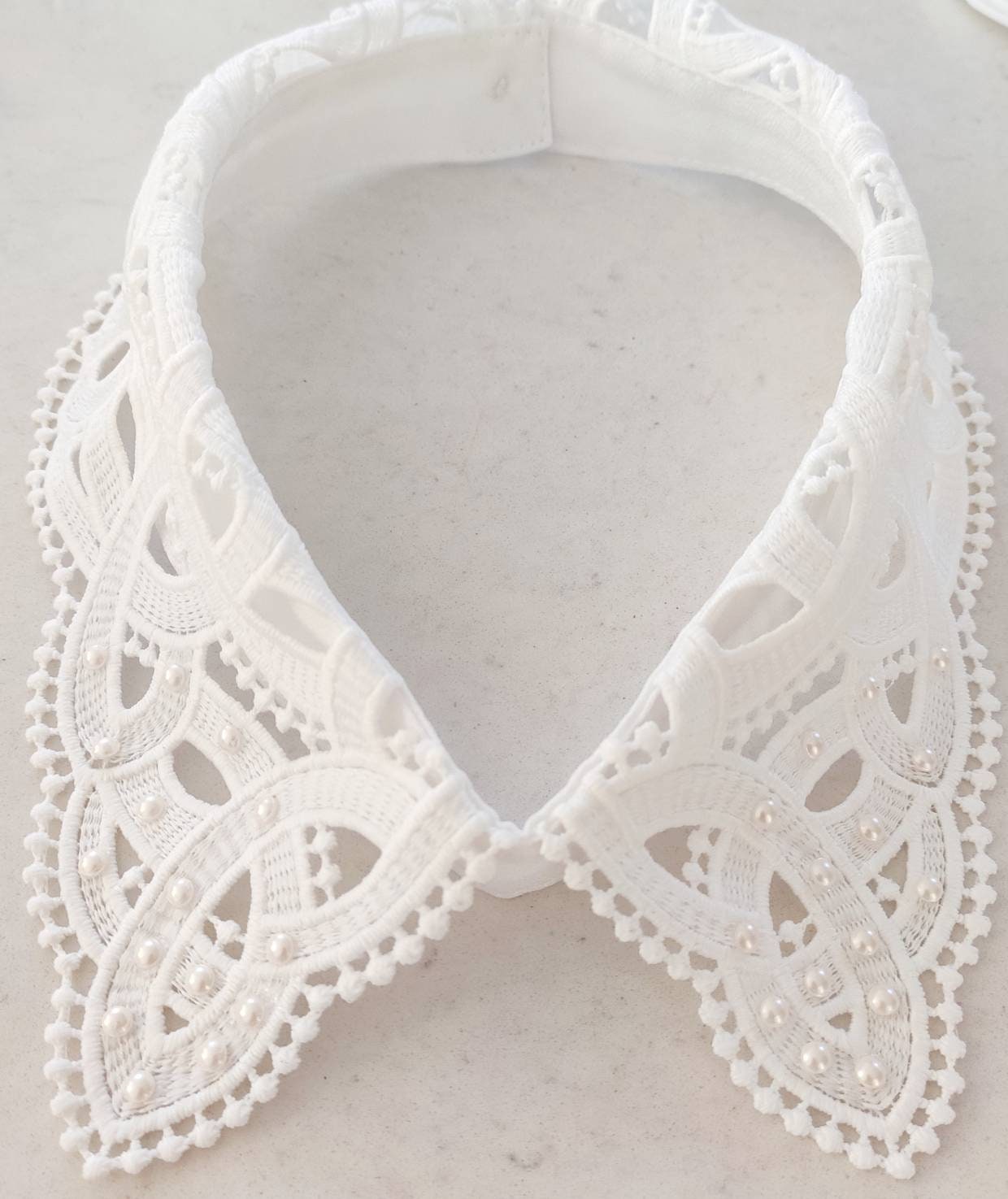 White Embellished Collar, White Collar, Net Collar,detachable Collar ...
