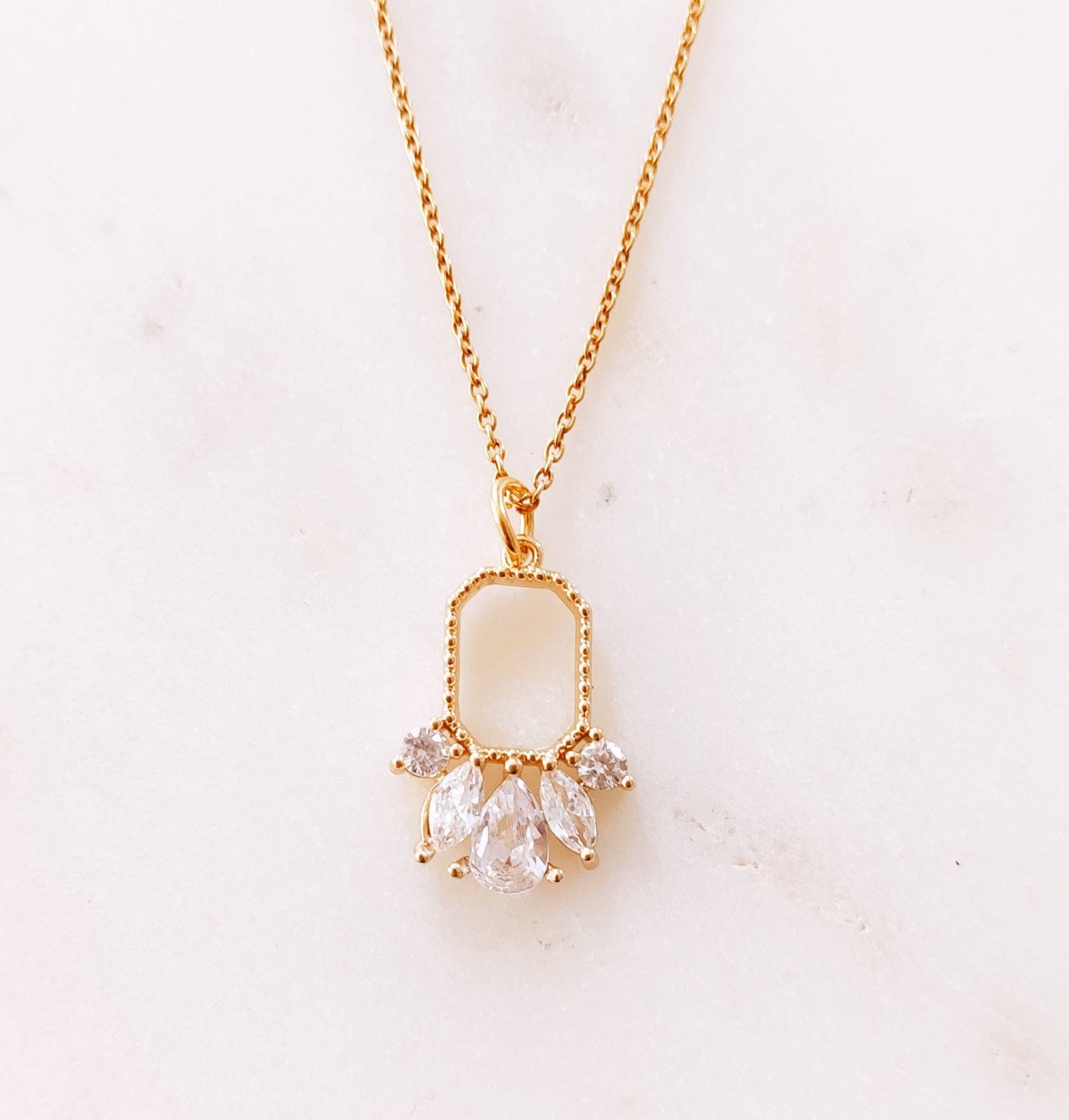 Bridgerton Inspired Crystal Pendant Necklace, Crystal Pendant ...