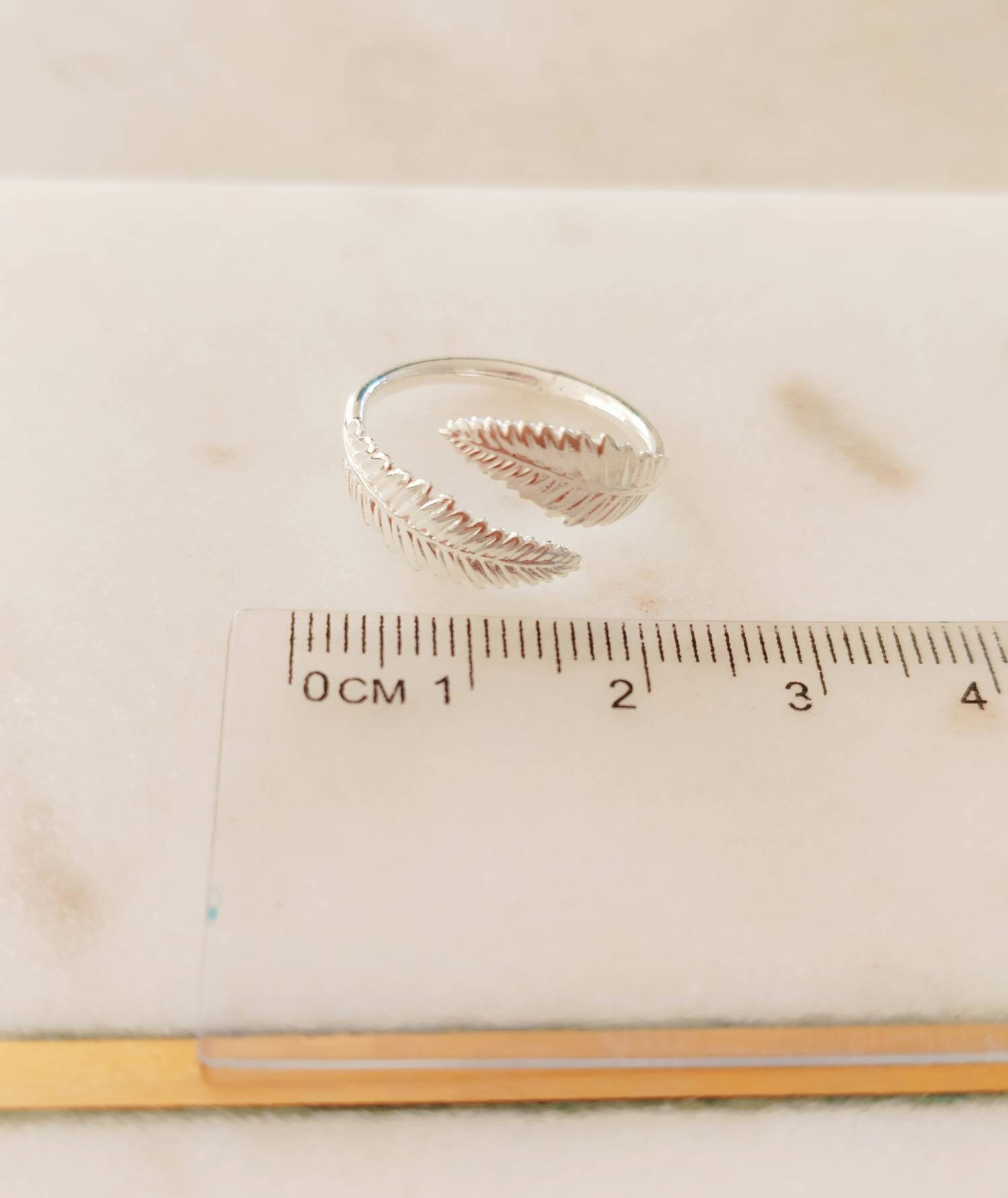 Silver Leaf Ring, Leaf Ring, Leaf Pattern Ring, Sterling Silver, Adjustable Leaf Ring, Statement ...