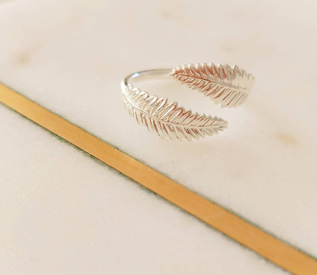 Silver Leaf Ring, Leaf Ring, Leaf Pattern Ring, Sterling Silver ...