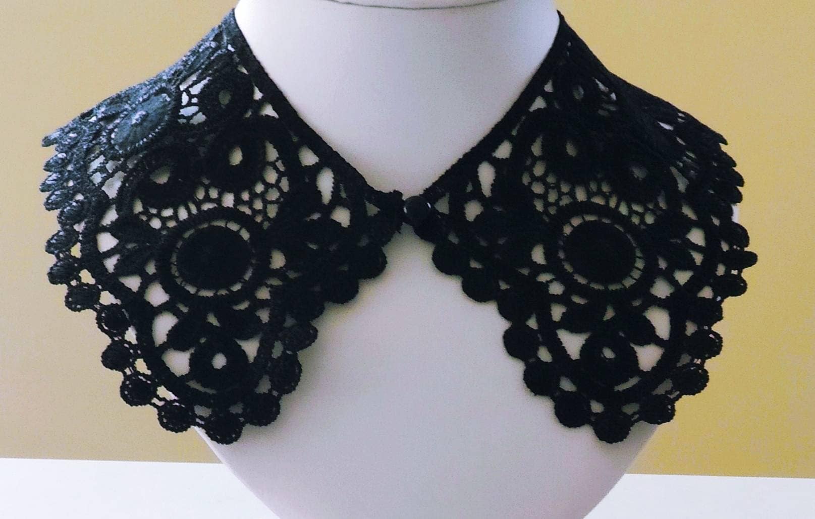 Black Lace Collar Fake Collar Delicate Collar. Lace Collar - Etsy