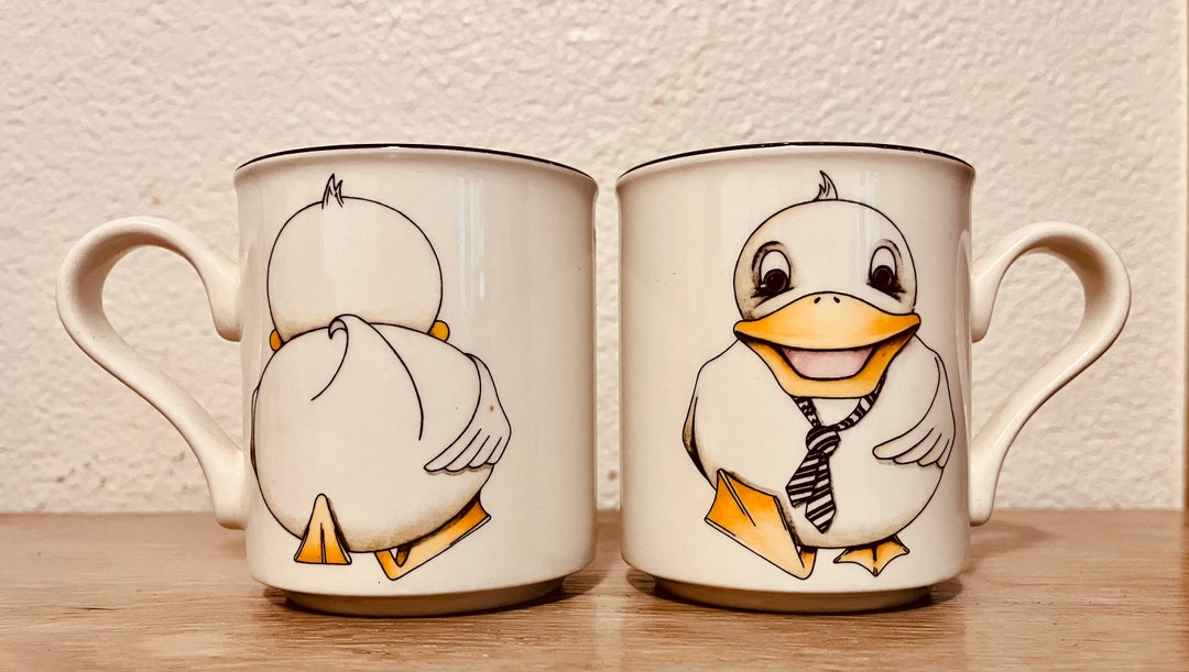 Vintage Arthur Wood HTF Back to Front DUCKS Wearing Ties Mugs - Etsy