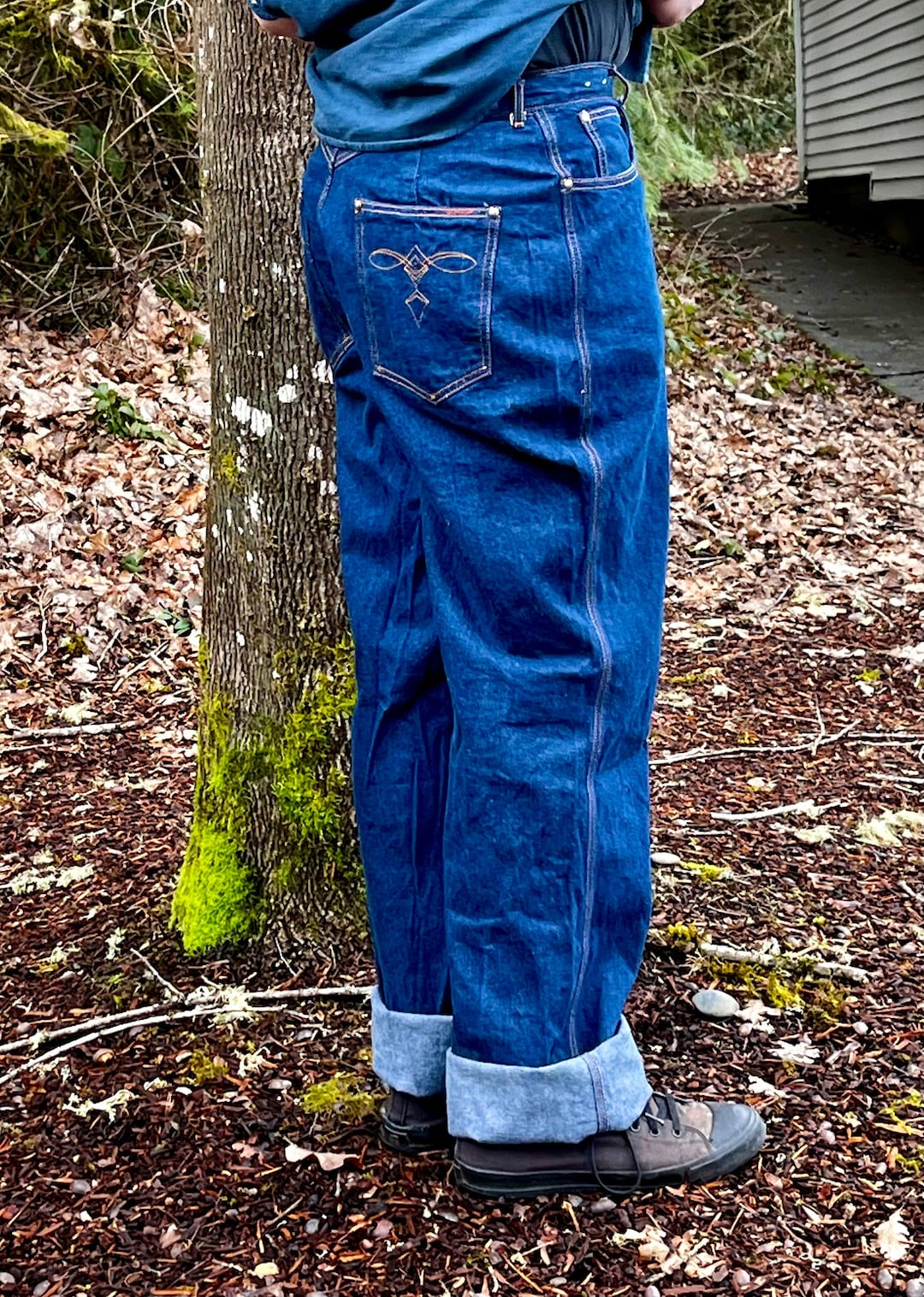 70s Dark Wash High Waisted Mens Jeans, Hippie Disco Era, Vintage Denim ...