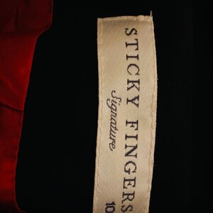 80s STICKY FINGERS SIGNATURE Suit Jacket. Black With Red Blazer, Suit ...