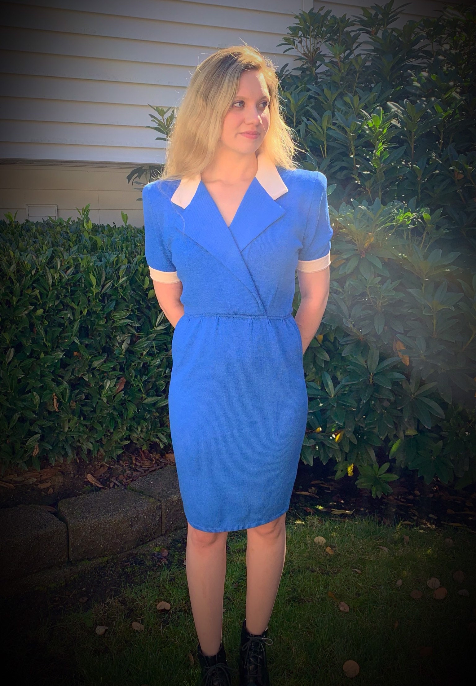 Vintage ST JOHN santana Knit by Marie Gray Size 4 Blue and | Etsy