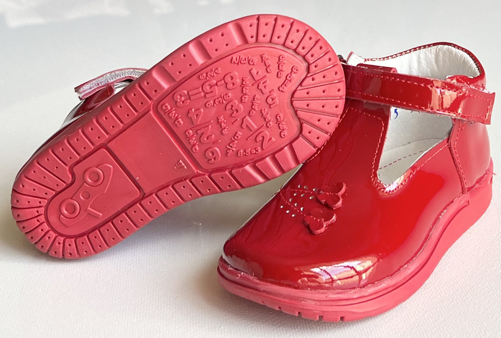 Mary Jane Girl Shiny Red Leather Shoescomfortable school Shoesflower ...