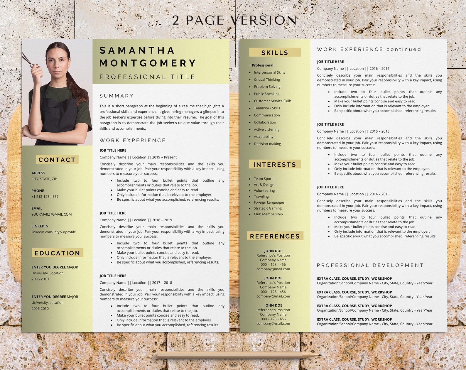 Hairstylist Resume Template for Word, Hairdresser Resume, Master Barber ...