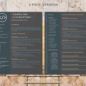 Developer Resume Template for Canva: Highlight Skills as a Web or ...