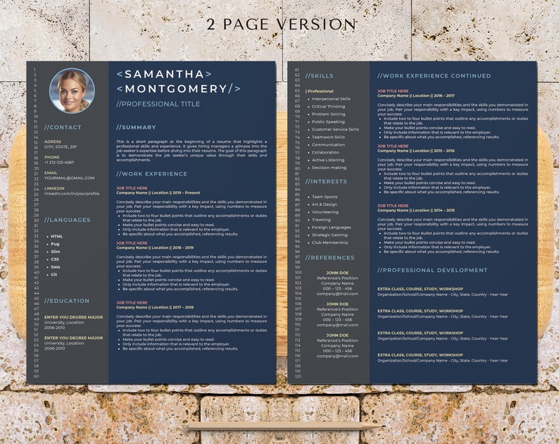 Programmer Resume Template for Canva, Software Developer Engineer, Web ...