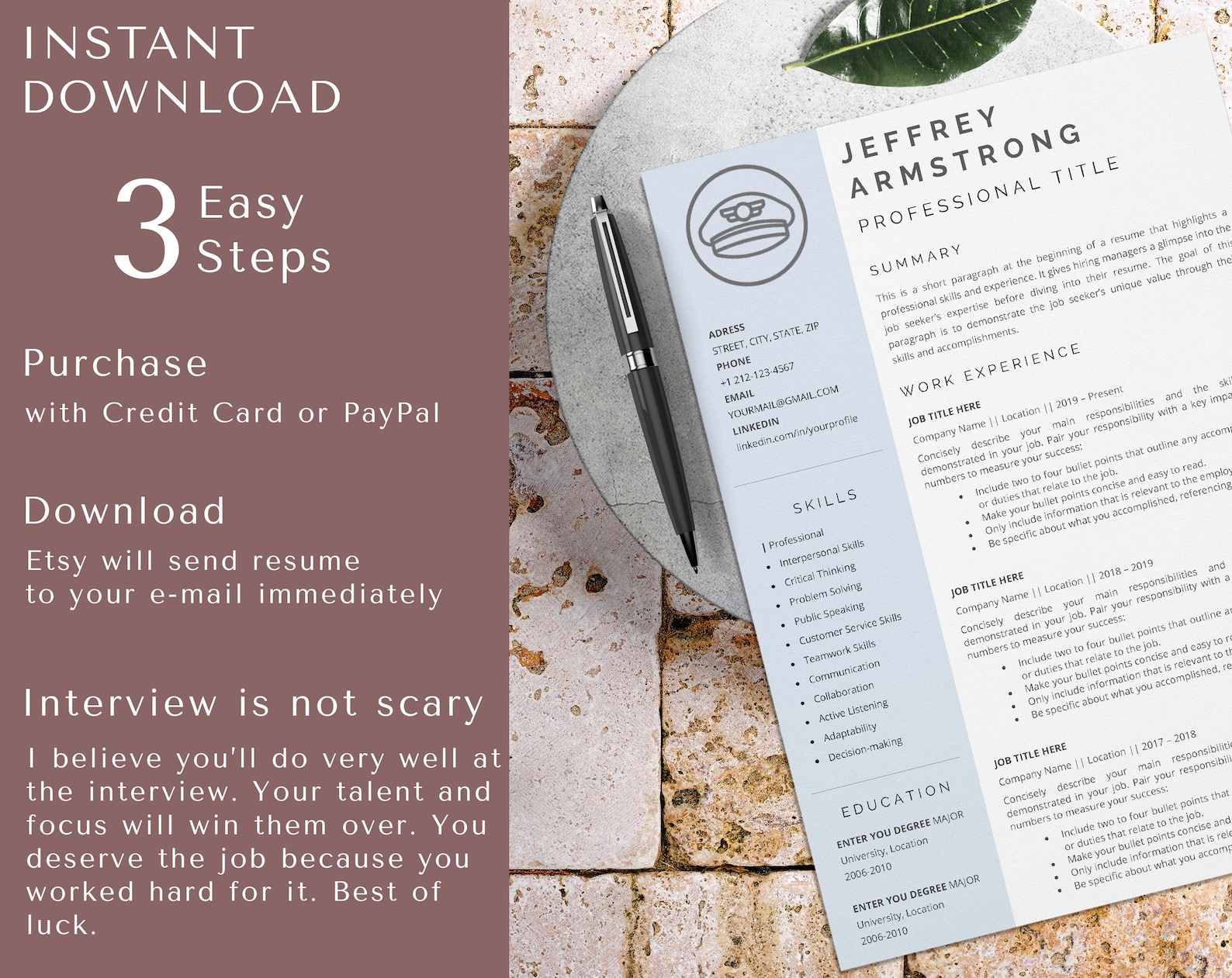 Pilot Resume Template for Word, Airline Pilot Resume, Helicopter Pilot ...