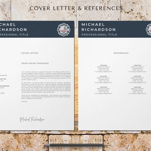 Firefighters Resume Template for Canva, Fire Investigators Cv, Fire ...