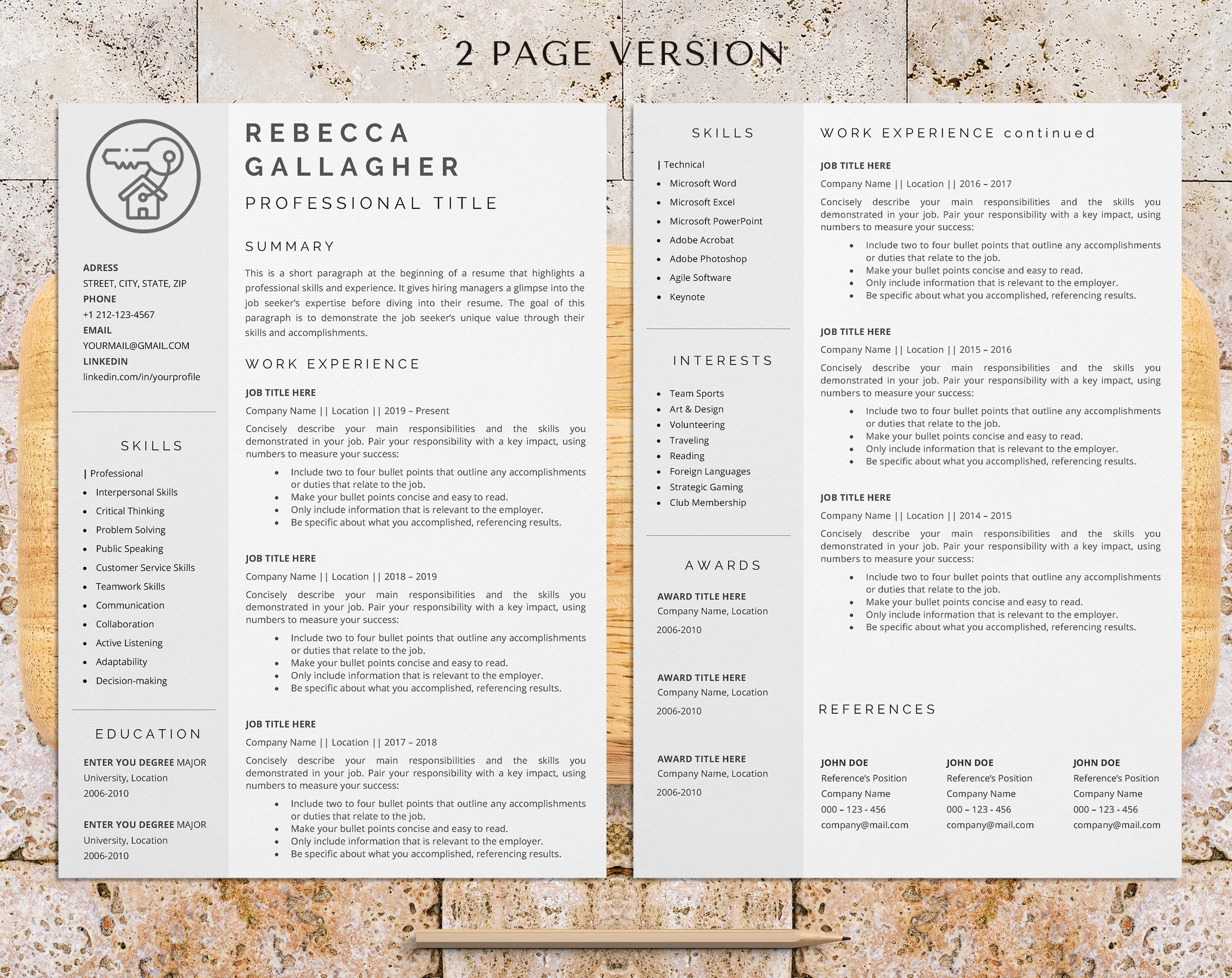 Leasing Consultant Resume Template for Word, Realtor, Real Estate ...