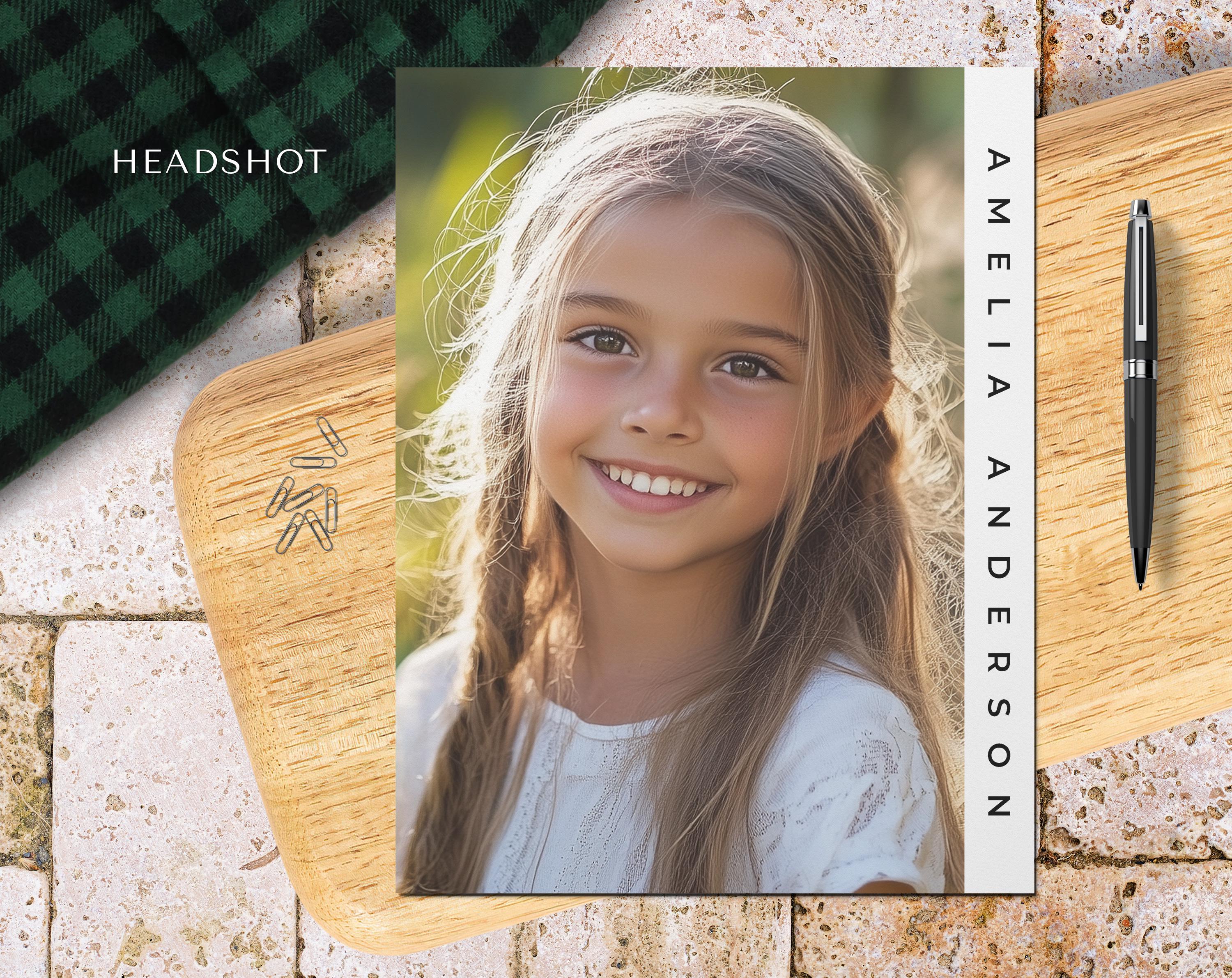 Kids Model Comp Card for Canva: Design a Zed Child Talent Composite ...