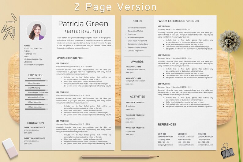 Software Engineer Resume Template for Word It Resume - Etsy