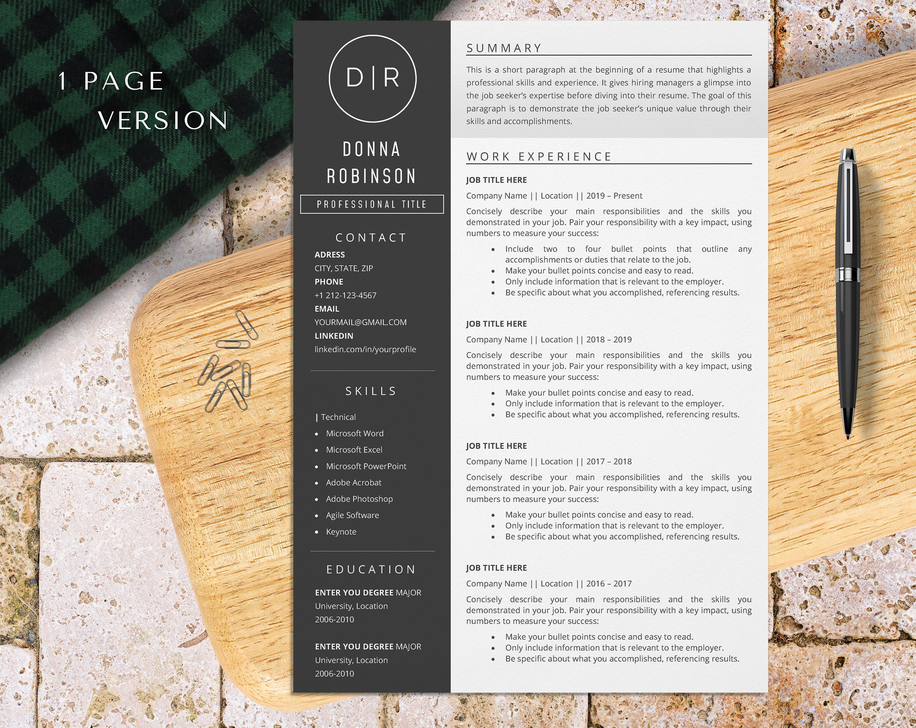 Mechanic Resume Template for Word, Automotive Technician Cv, Car and ...
