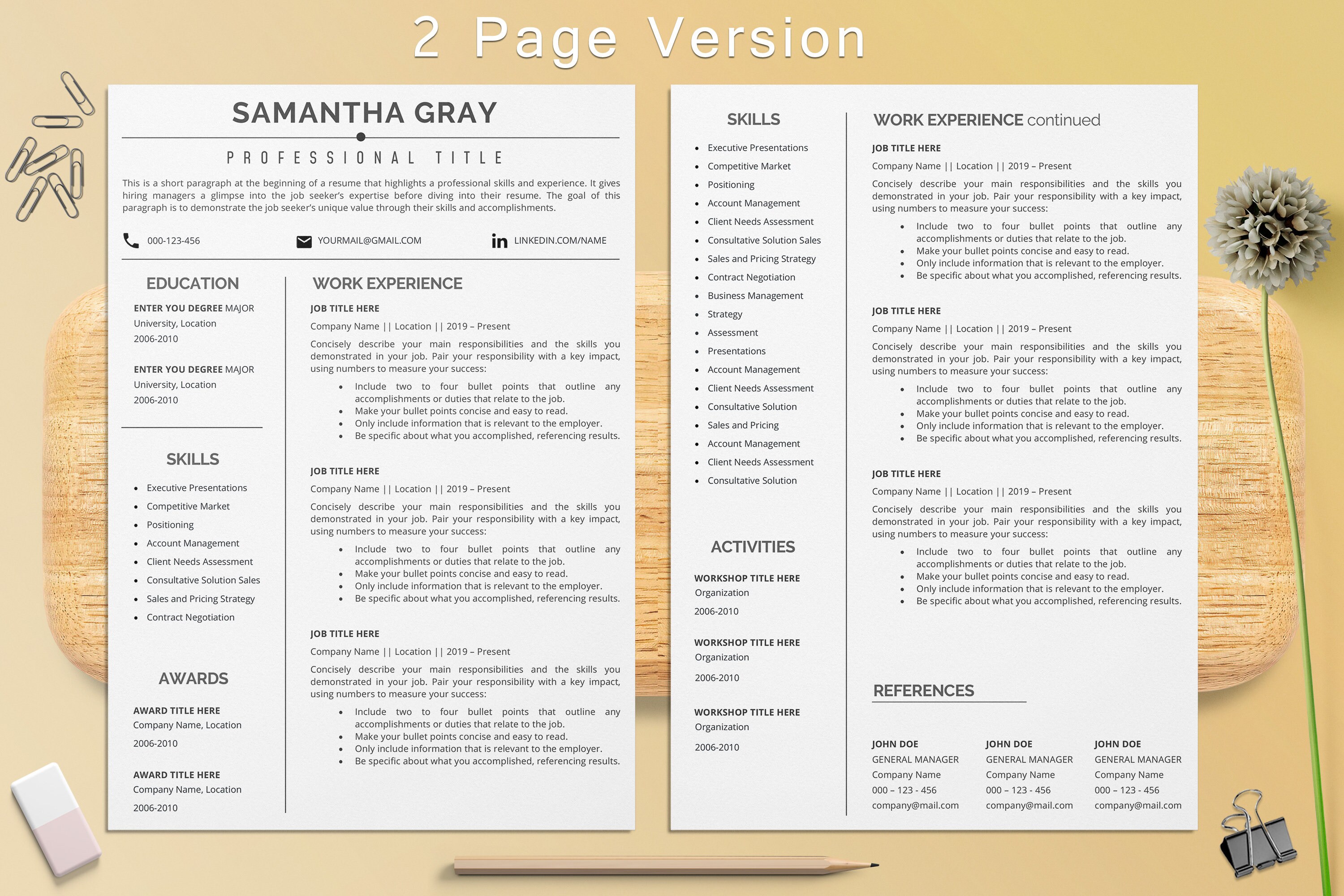 Software Engineer Resume Template for Word It Resume - Etsy