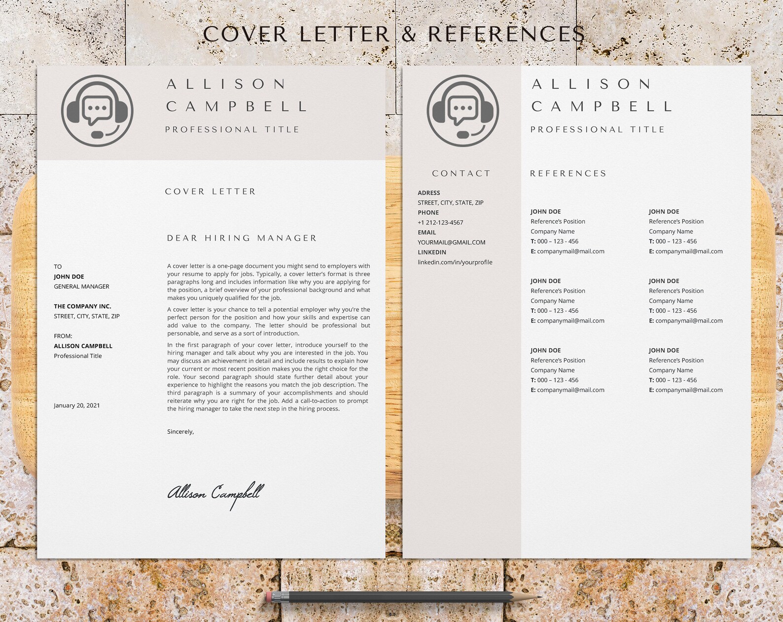 Customer Service Resume Template for Word, Call Center Resume, Tech ...
