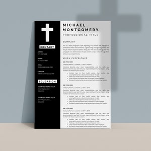 Pastor Resume Template for Word Religion Resume Church | Etsy