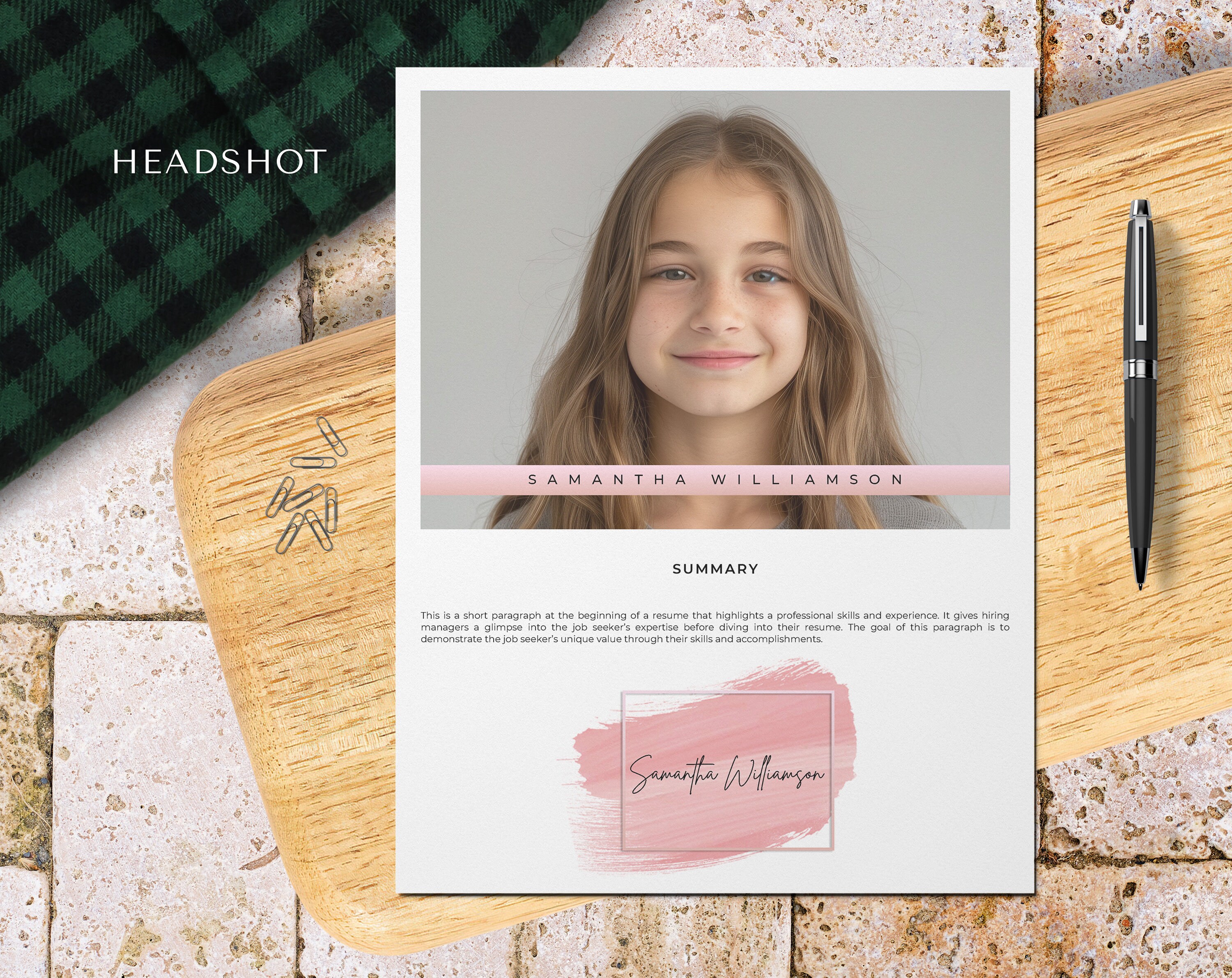 Child Actor Resume Template for Canva, Child Model Actor & Actress Cv ...