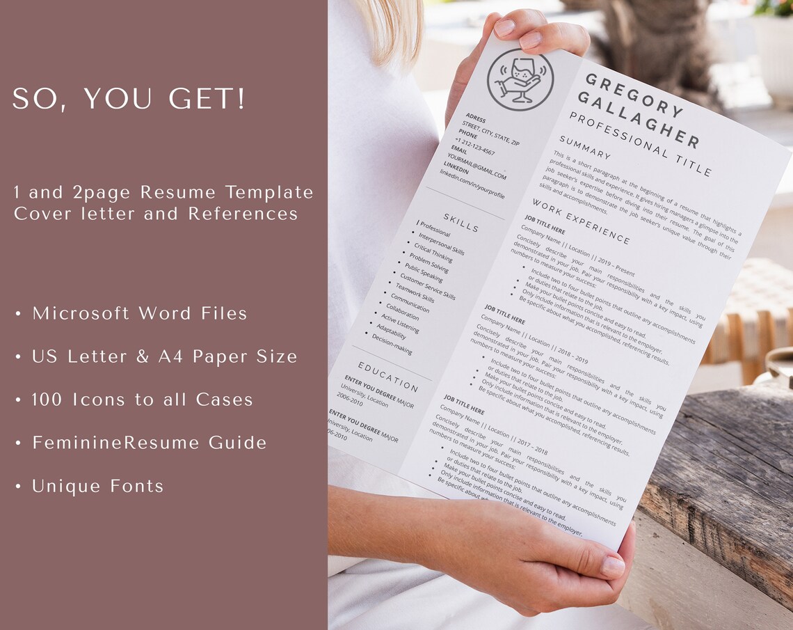 Sommelier Resume Template for Word, Wine Consultant Resume, Winemaker ...