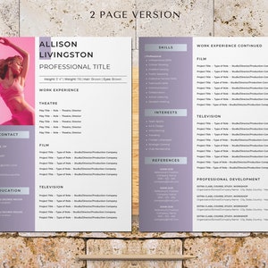 Dance Teacher Resume Template for Canva, Dance Instructor Resume ...