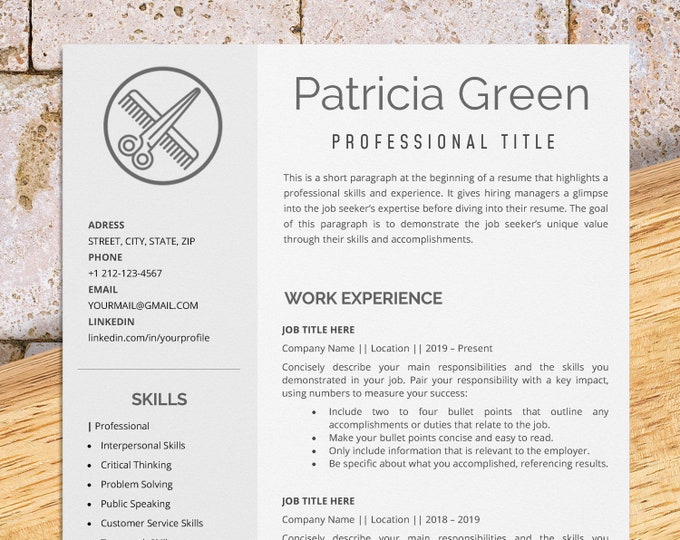 Customer Service Resume Template for Word, Call Center Resume, Tech ...