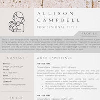 Nanny Portfolio Template - Etsy