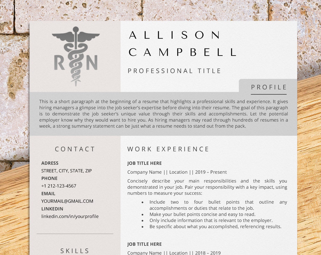 Detox Nurse Resume Template for Word, Registered Nurse Resume Template ...