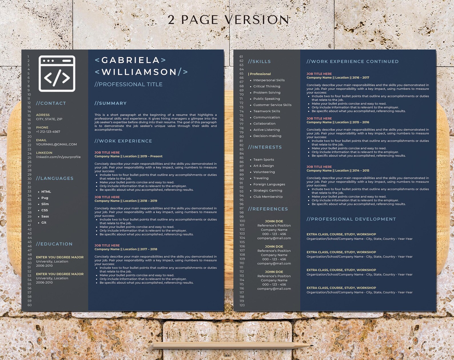 Software Developer Resume Template for Canva, Software Engineer, It ...