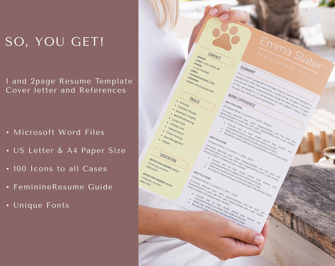 Veterinarian & Veterinary Assistant Resume Template and Cover Letter ...